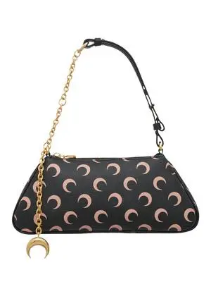 MARINE SERRE Canvas Shoulder Bag - Black