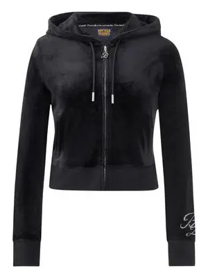 BOTTEGA DESIRES Velour Zip-up Jacket - Black