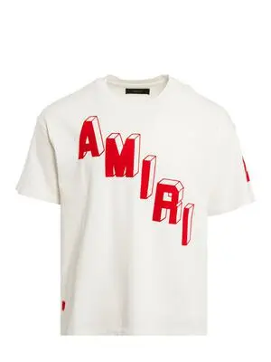 Amiri Flocked Logo T-shirt - White