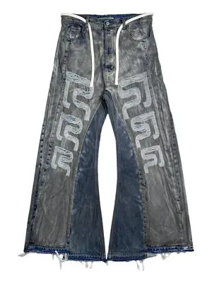 RIVINGTON ROI REBIS Hermetic He Rose 2" Jeans - Black