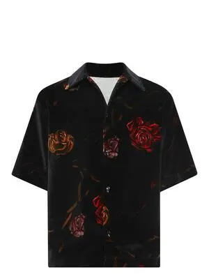 AMIRI Amiri Floral Velvet Camp Shirt