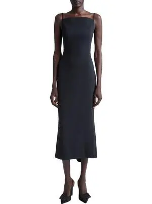 Givenchy Sliced Crepe Cady Mini Dress - Black