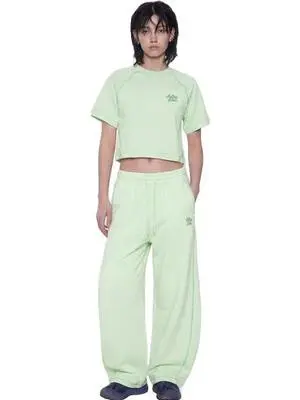 AELFRICEDEN Cloud Cropped Sweat Set - Green