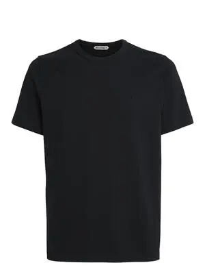 JW Anderson Cotton Embroidered Anchor T-shirt - Black