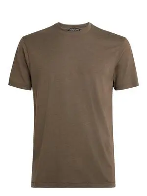 TOM FORD Lyocell-cotton T-shirt - Green
