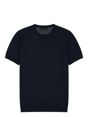 ROBERTO COLLINA Maglia A Manica Corta In Cotone - Blue