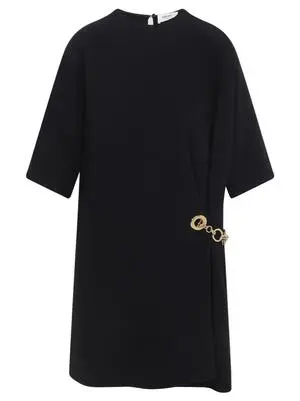 Celine Viscose Midi Dress - Black