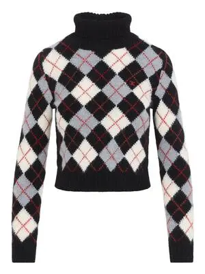 Celine Argyle Wool Turtleneck Pullover - Multicolour