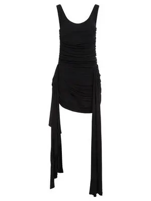 MUGLER Draped Mini Dress - Black
