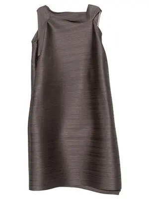 Issey Miyake Pleated Midi Dress - Grey