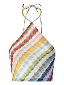 Missoni Missoni Zig Zag Tulle Halterneck Top Multicoloured