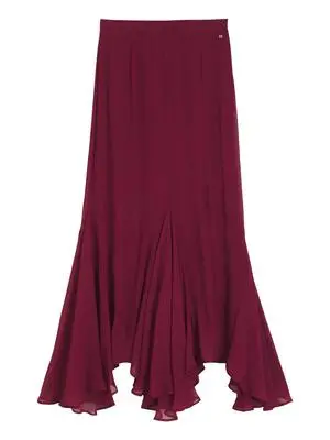 BOSS Midi Skirt With Asymmetric Hemline - Light Red