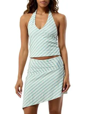 PACSUN Camilla Knit Halter Neck Top - Stripe