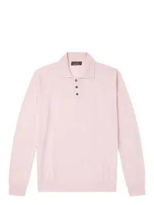 SLOWEAR Zanone Cashmere-blend Polo Sweater - Pink