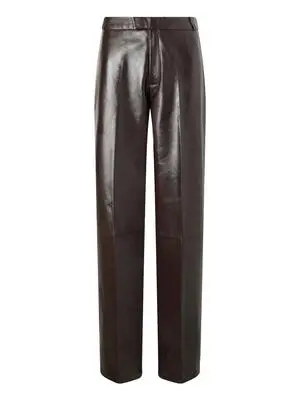 ARMA Palermo Leather Straight-leg Pants - Brown