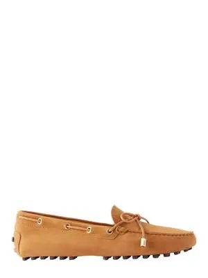 TOD'S Gommino Suede Loafers - Tan