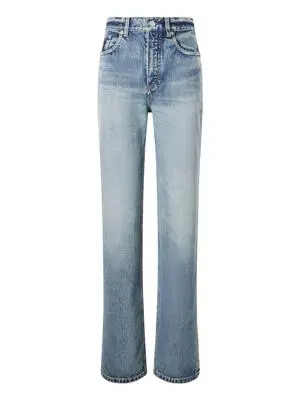 Alaïa High-waist Straight-leg Jeans - Blue