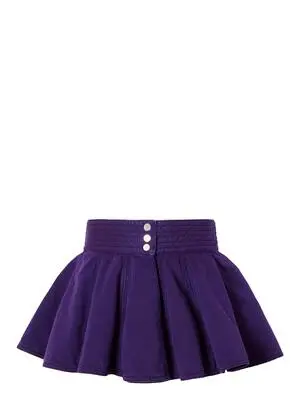 Alaïa Peplum Pleated Denim Belt - Violet