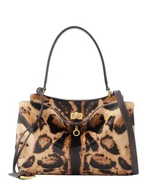Balenciaga Balenciaga Rodeo Leopard-Print Shoulder Bag Leopard Print
