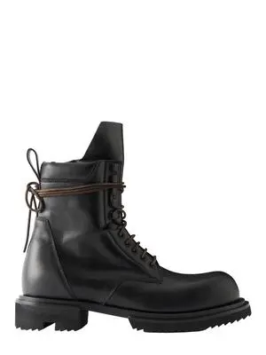 Rick Owens Army Gabe Leather Lace-up Boots - Black