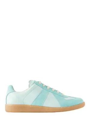 MAISON MARGIELA MAISON MARGIELA Replica Leather And Suede Sneakers Blue