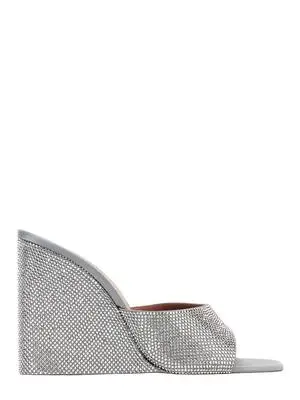 AMINA MUADDI Amina Muaddi Square Head Wedge Sandals
