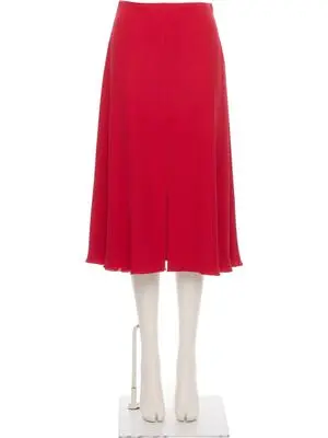 Valentino Garavani Pleated Midi Skirt - Red