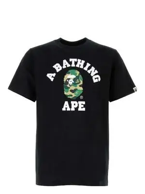 A BATHING APE College Ape Head Crewneck T-shirt - Black