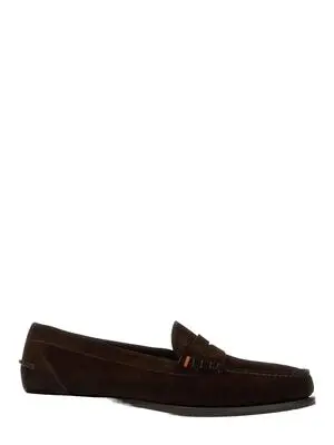 Santoni Quentin Penny Loafers - Black