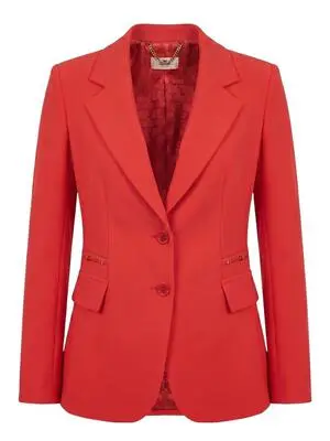 Elisabetta Franchi Long Sleeve Blazer - Red
