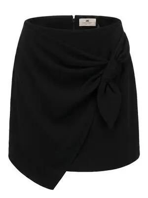 Elisabetta Franchi Knot-detail Asymmetric Skirt - Black
