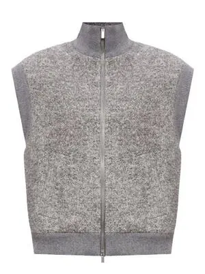Peserico Sequins Zip-up Gilet - Gray