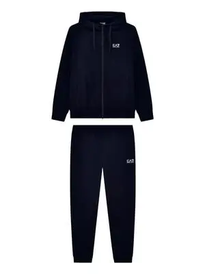 Emporio Armani Logo-print Hoodie - Blue