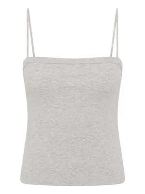 ST. AGNI Organic Cotton Square Neck Cami - Grey