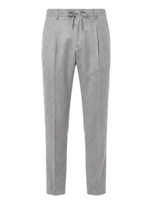 Peserico Trousers With Belt Loops And Drawstring Waist - Gray