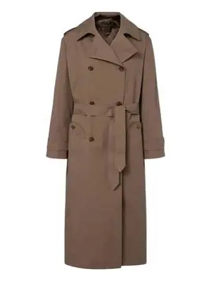 BLAZÉ MILANO Double-breasted Belted Trench Coat - Brown