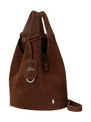 Polo Ralph Lauren Calf Suede Tote Bag - Brown