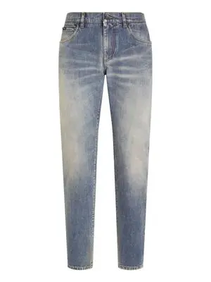 Dolce & Gabbana Slim Fit Denim Trousers - Multicolor