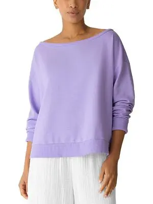 Eileen Fisher Boatneck Sweatshirt - Lavender