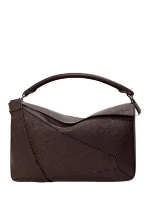 Loewe Puzzle Leather Shoulder Bag - Brown