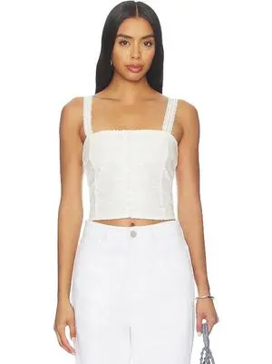 Heartloom Lace Cropped Top - Eggshell