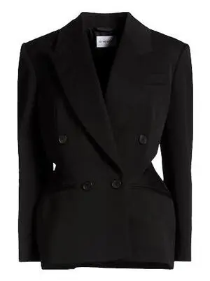 Givenchy Double-breasted Wool Blazer With Cutout Detail - Black