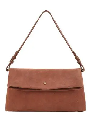 PAUL COSTELLOE Theodora Leather Shoulder Bag - Brown