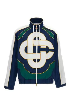 Casablanca Windproof Sport Jacket With Logo Appliqu - Multicolor