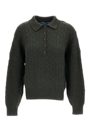 Polo Ralph Lauren Polo Ralph Lauren Cable Knit Polo Sweater Verde