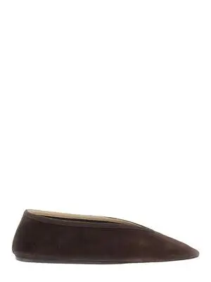 Le Monde Beryl Suede Luna Slipper Shoes - Brown