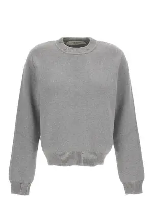 GOLDEN GOOSE Distressed Cotton Crewneck Sweater - Grey