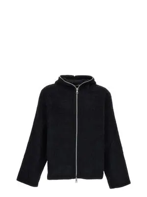 Our Legacy Our Legacy Full-Zip Wool Blend Hooded Sweater Nero