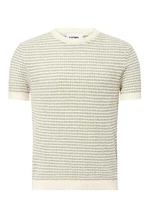 NOBL Emmett Stripe Textured Knit T-shirt Xl