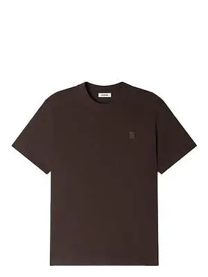 Sandro Logo-print Cotton T-shirt - Chocolate